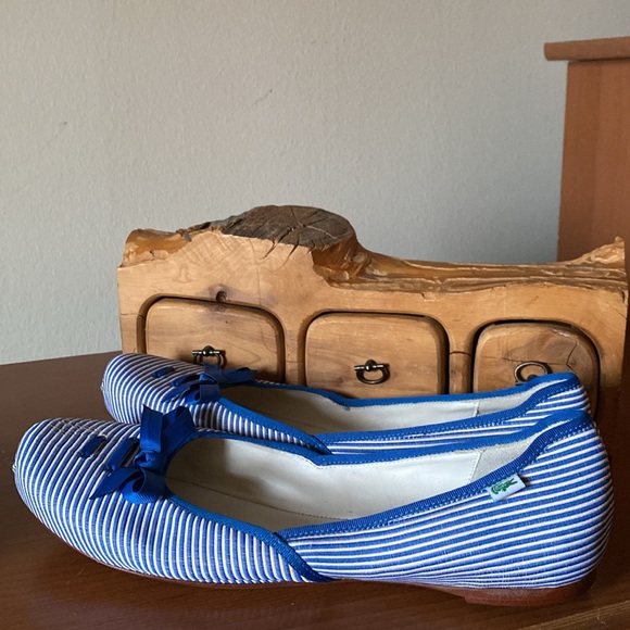 Lacoste | Shoes | Lacoste Laurena Stripped Ballet Flats | Poshmark